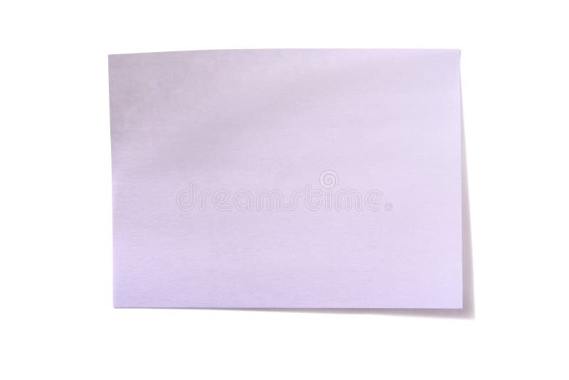 One Single White Sticky Post Note Isolated Flat Front View Stock Photo ...