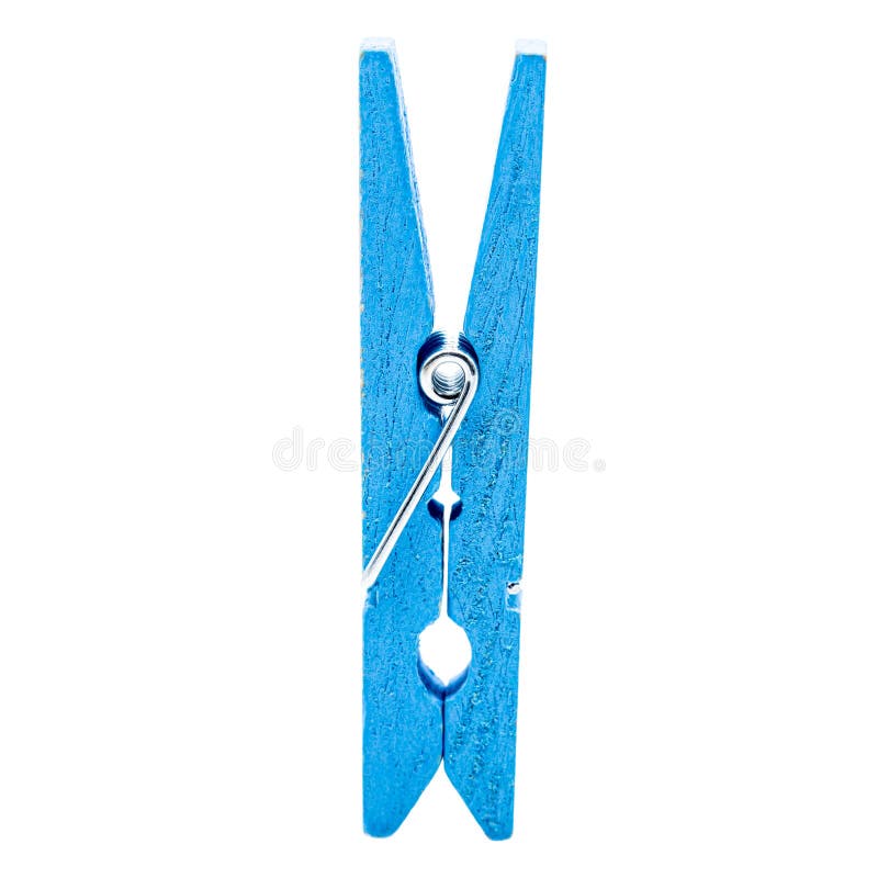 One Single Wooden Clothespin or Clothes Peg Stock Photo - Image of ...