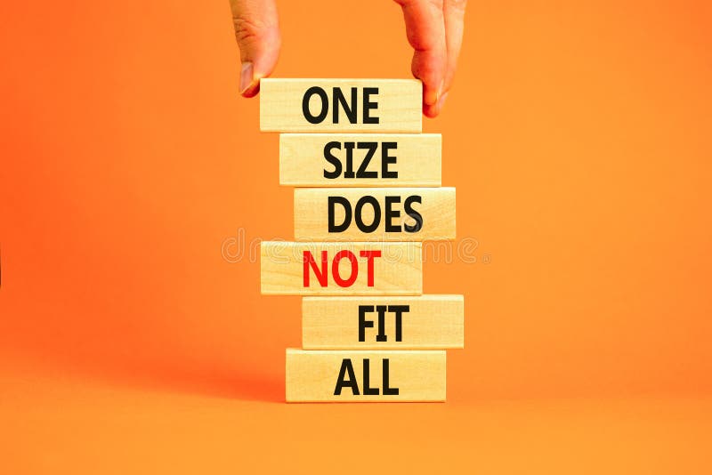 One Size Does Not Fit All Symbol. Concept Words One Size Does Not Fit ... One Size Does Not Fit All Symbol. Concept Words One Size Does Not Fit ...