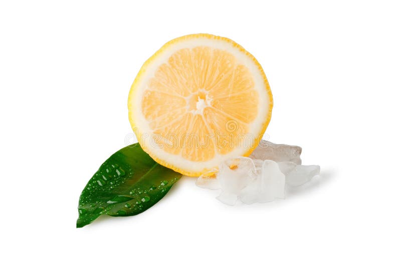 One Slice Of Lemon With Ice Picture. Image: 6829564
