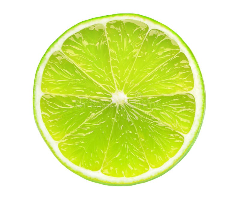 Lime Fruit Cross Section Isolated on White Stock Photo - Illustration ...