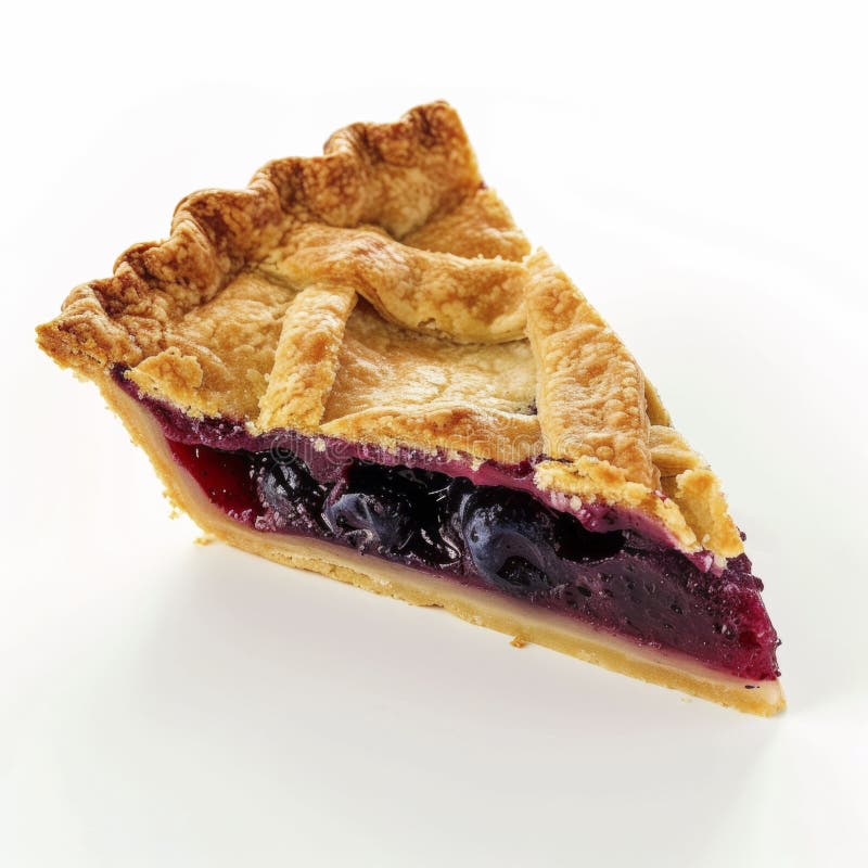 One Slice of Pie Closeup, Isolated on White Background Stock Photo ...