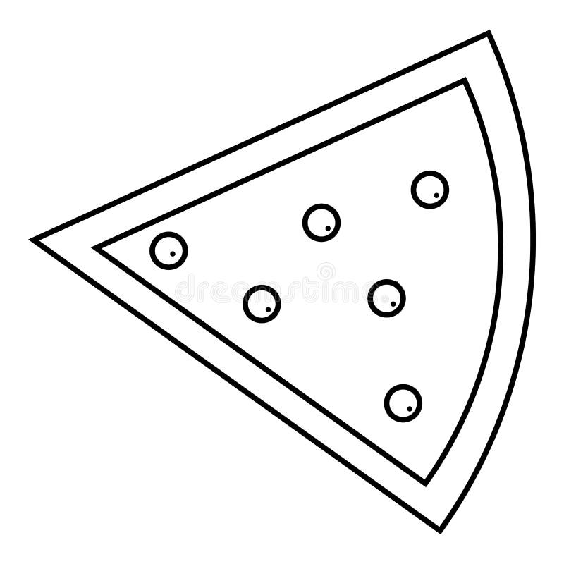 One Slice of Pie Icon, Outline Style Stock Vector - Illustration of ...