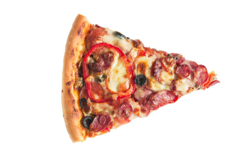 One Slice of Pizza Appetizing Stock Photo - Image of pepper, color ...