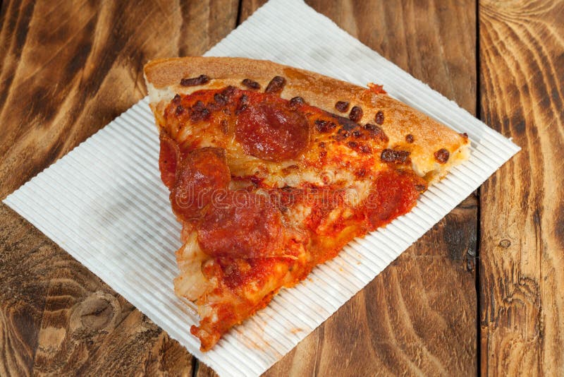 One slice of pizza. stock photo. Image of sliced, pepperoni - 41565182