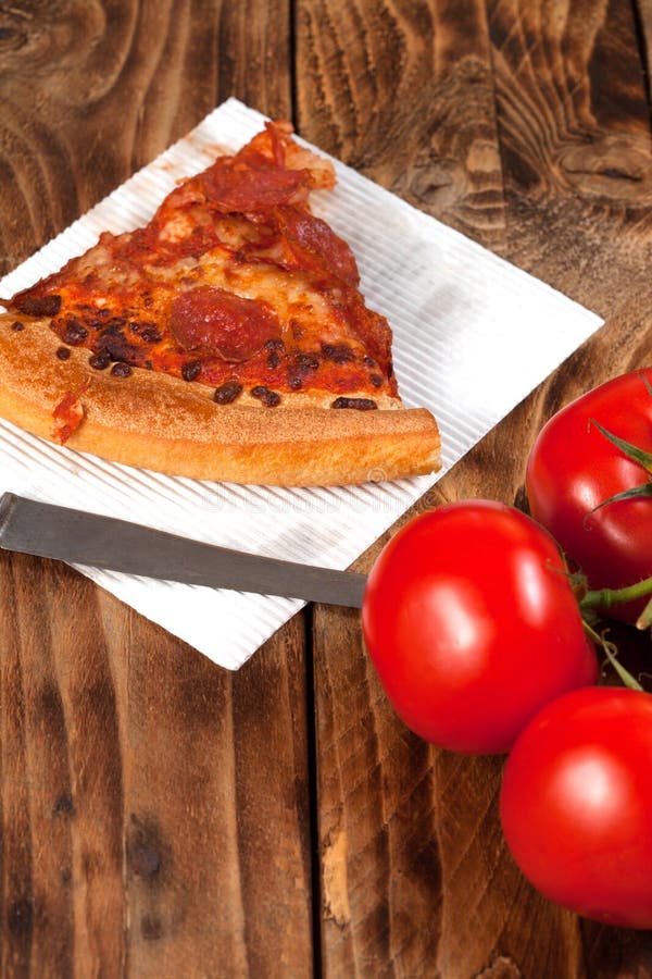 One slice of pizza. stock photo. Image of sliced, tomato - 42170076