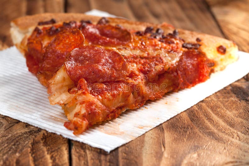 One slice of pizza. stock image. Image of dinner, plate - 42170083