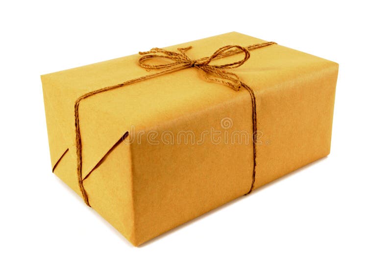 Small Parcel Package, Manila Label, Copy Space Stock Photo - Image of ...