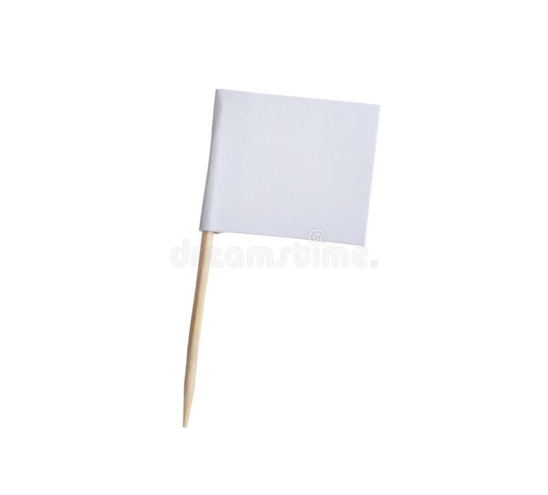 One Small Paper Flag Isolated on White Stock Image - Image of simple ...