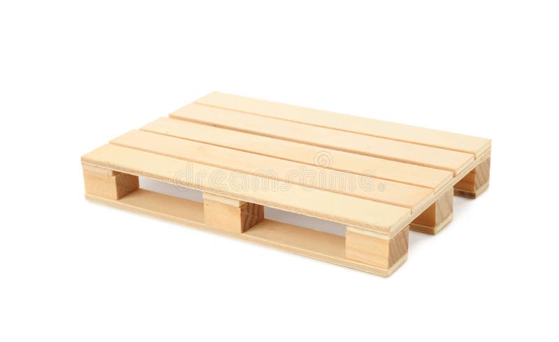 One Small Wooden Pallet Isolated on White Stock Image - Image of moving ...