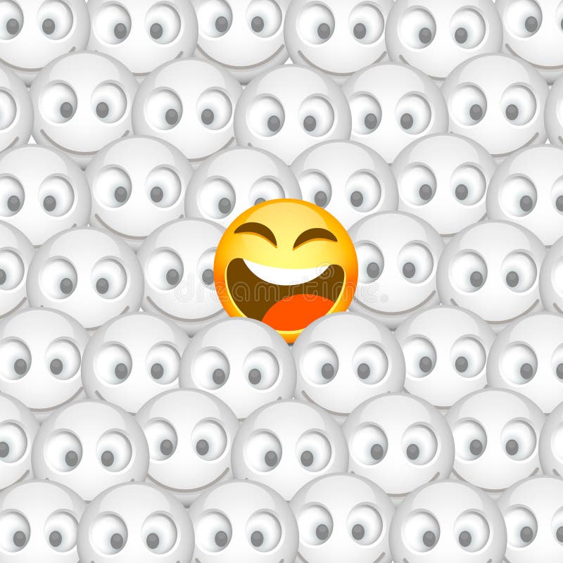 One Smiley among Many Smiles. Vector Illustration Stock Vector ...