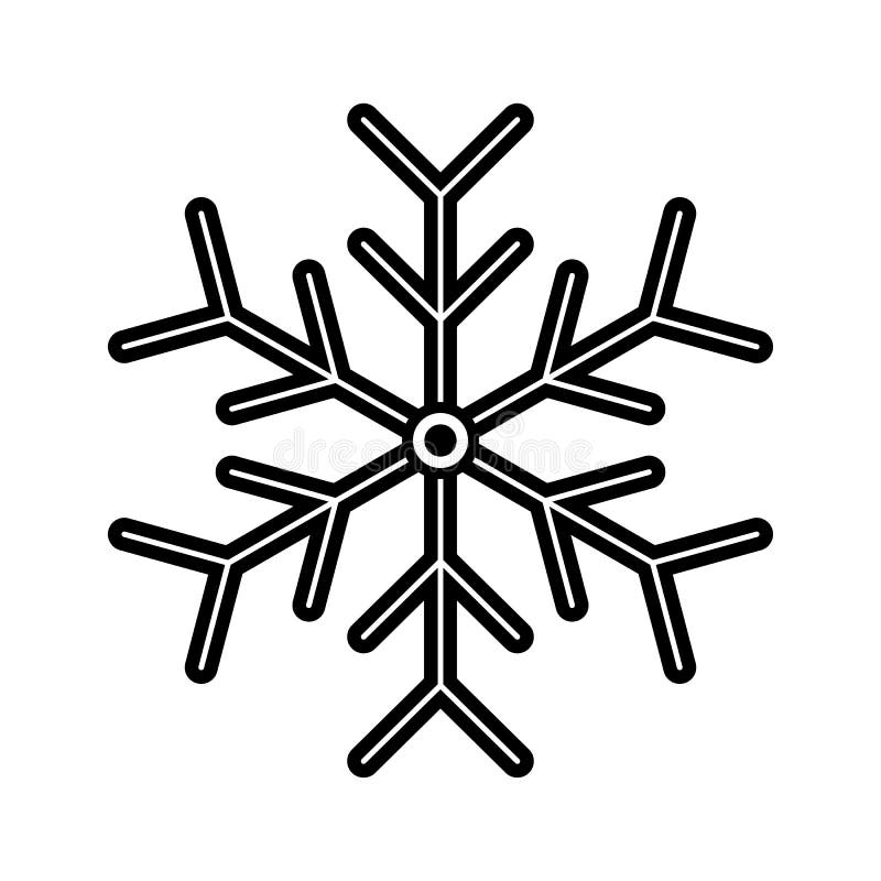 One Snowflake Isolated on White,vector Illustration Stock Illustration ...