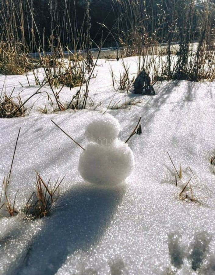 One snowman alone stock image. Image of alone, white - 229911459