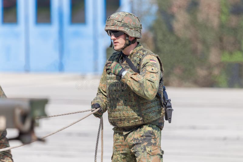 German Soldier Works Crane Photos - Free & Royalty-Free Stock Photos ...