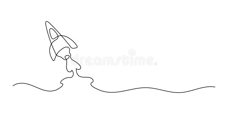 Simple Rocket One Line Stock Illustrations – 212 Simple Rocket One Line ...