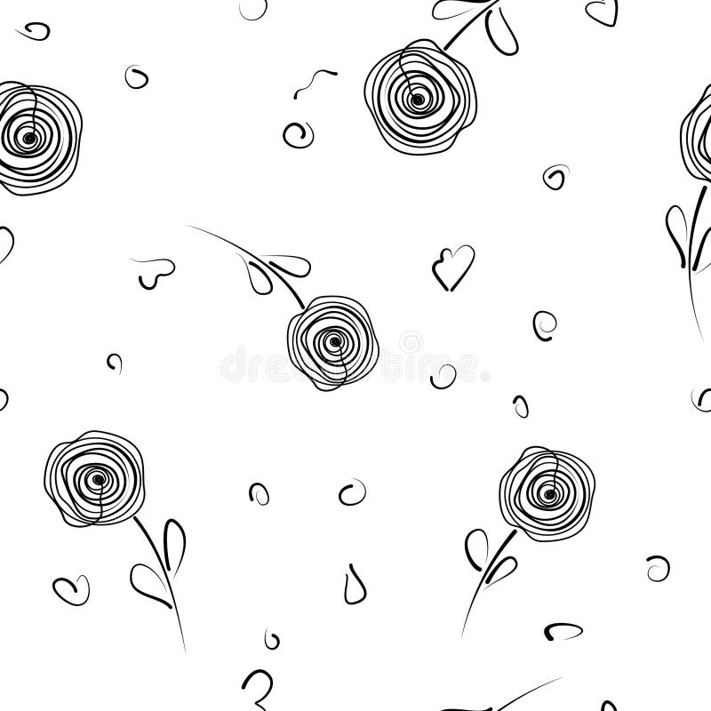 Simple Flower Outline Pattern Stock Illustrations – 39,033 Simple ...