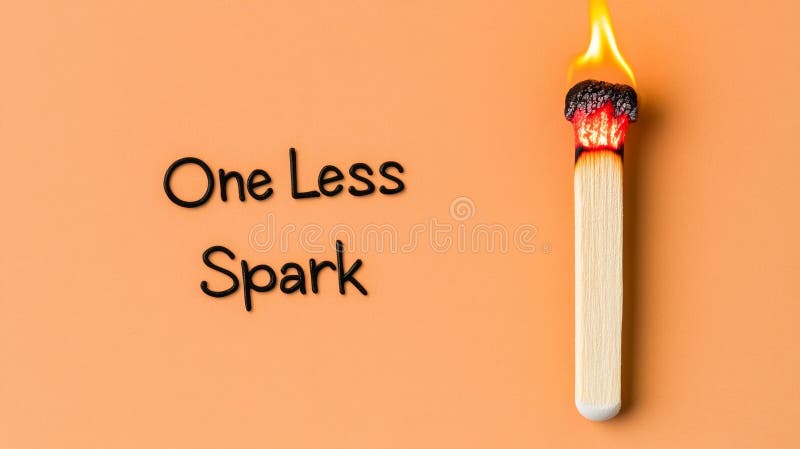 One less Spark Extinguished Match a Single Burnt Match Symbolizes Loss ...