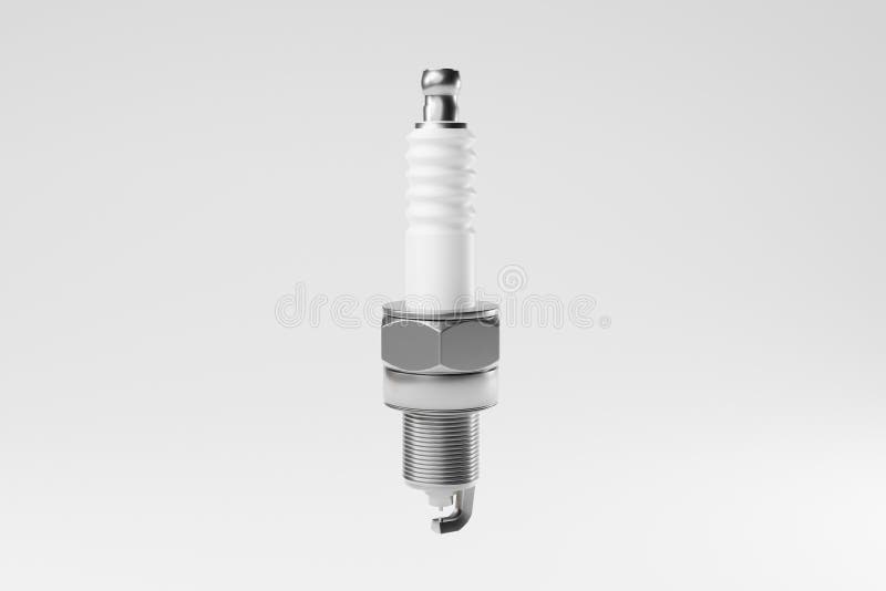 One Spark Plug Isolated on White Background Stock Image - Image of ...
