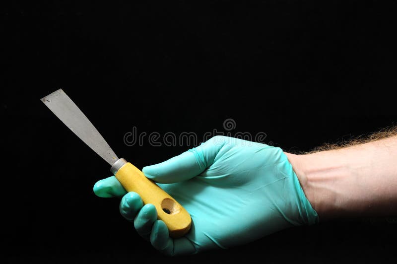 One Spatula and a Hand stock image. Image of manual, tool - 35117383