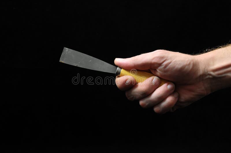 One Spatula and a Hand stock photo. Image of metal, spatula - 46899574