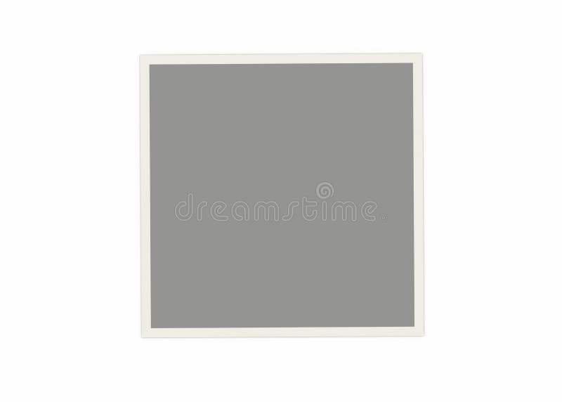 One Square Photo Front View - 3D Illustration Stock Illustration ...