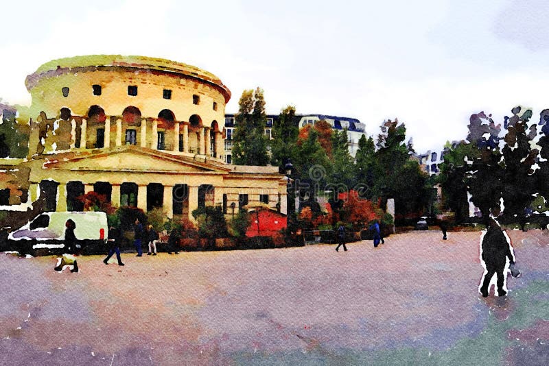 One of the Squares in the Center of Paris Stock Photo - Image of icon ...