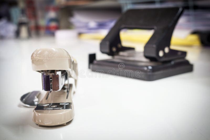 One stapler stationary stock image. Image of plastic - 70836409
