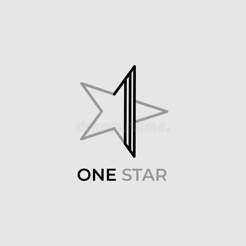 One and star logo stock vector. Illustration of sports - 222457831