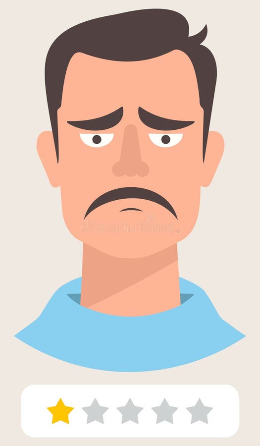 One-star Rating Out of Five Stars, Unhappy Customer, Low Rating Stock ...