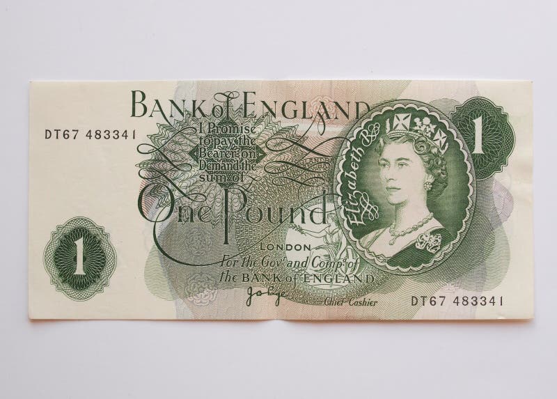 Queen Elizabeth II One Pound Note Editorial Photography - Image of ...
