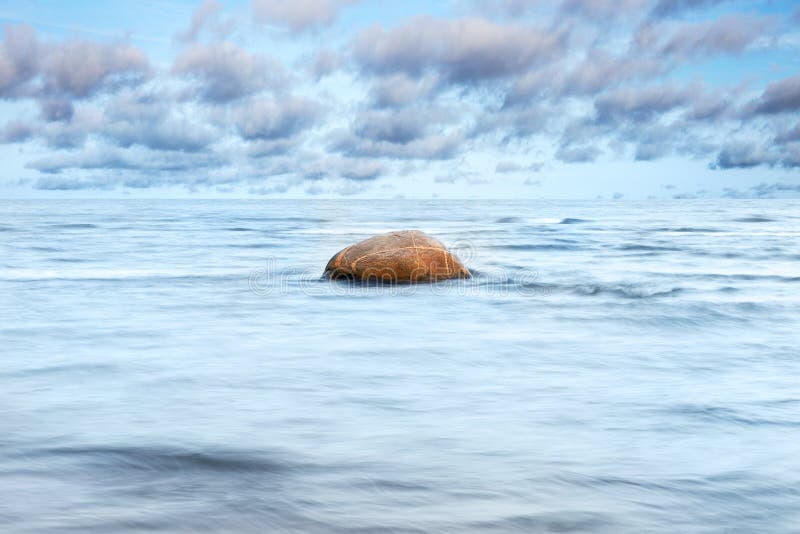 One stone. stock photo. Image of splash, horizon, outdoor - 36258202