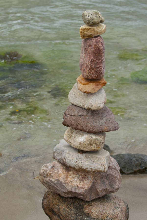 One stone tower stock photo. Image of landscape, beach - 48232282