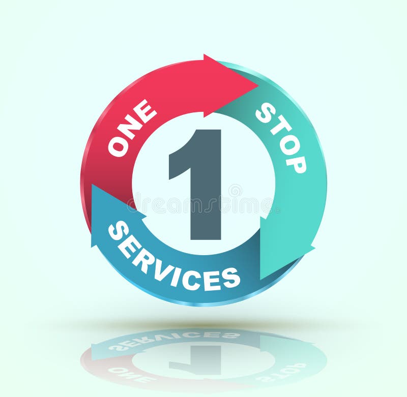 One stop services icon. stock vector. Illustration of process - 95524049