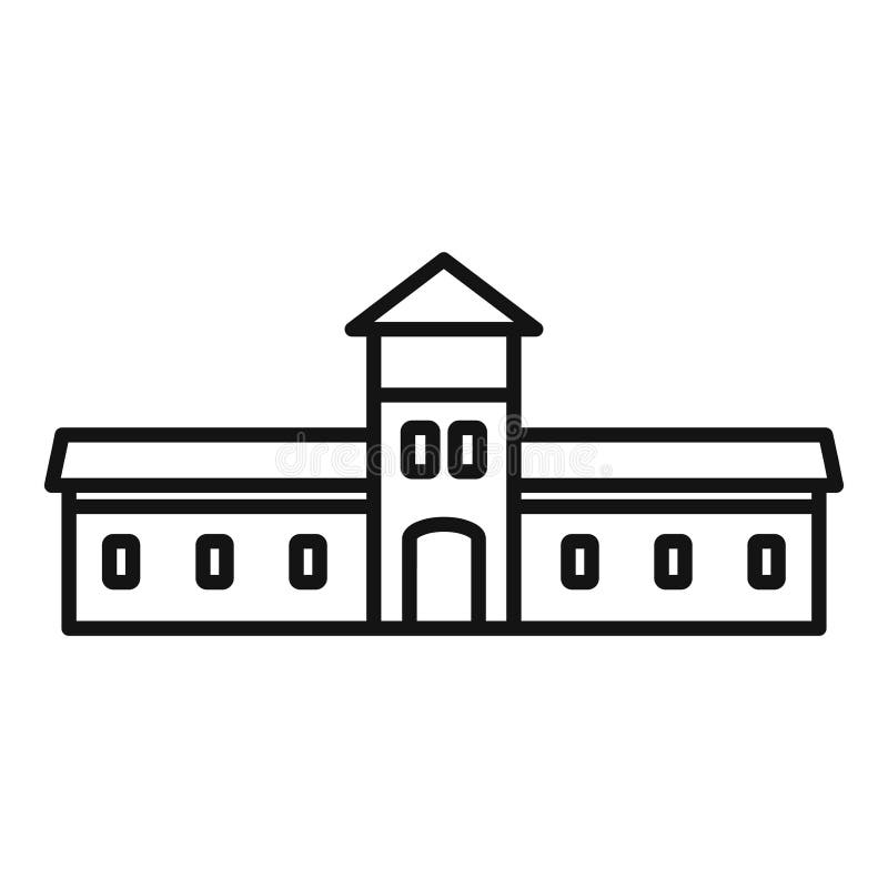 One Storey Building with Tower and Many Windows is Representing School ...