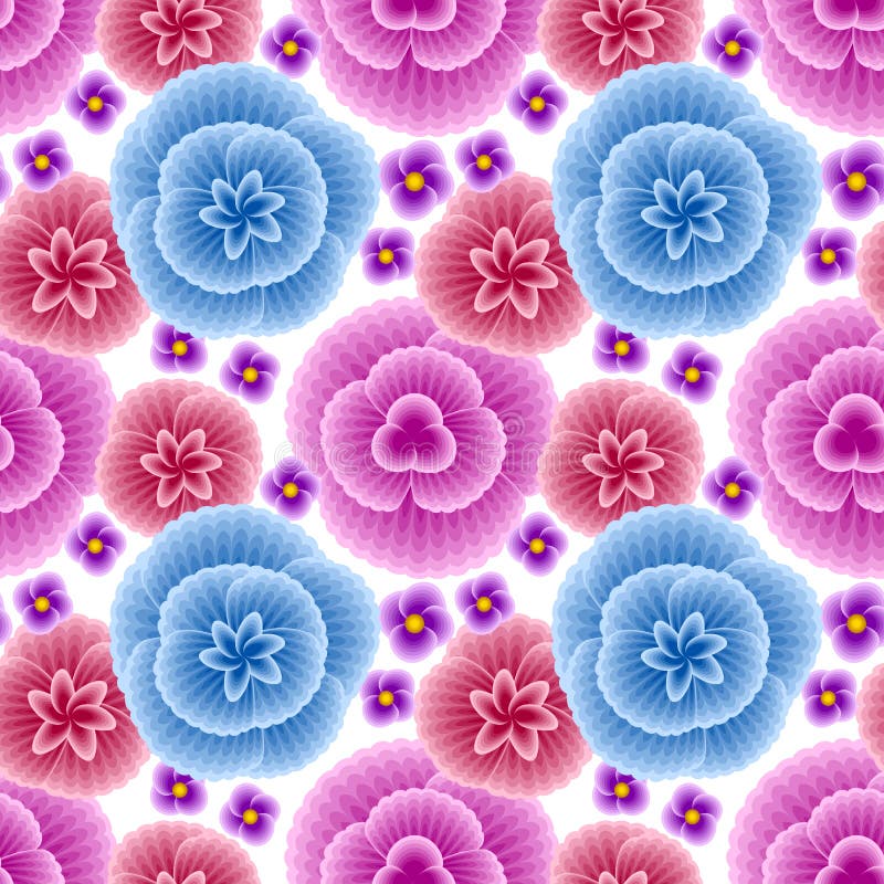 One Stroke Seamless Pattern Stock Vector - Illustration of garden ...