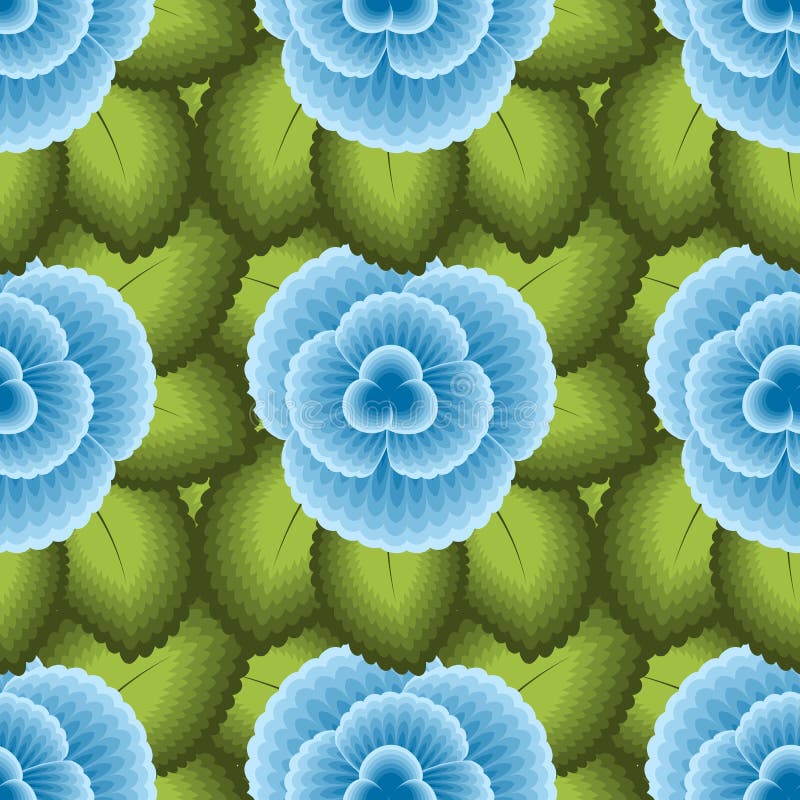 One Stroke Seamless Pattern Stock Vector - Illustration of garden ...