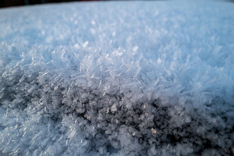 One Surface is Completely Covered with Ice Crystals Stock Image - Image ...