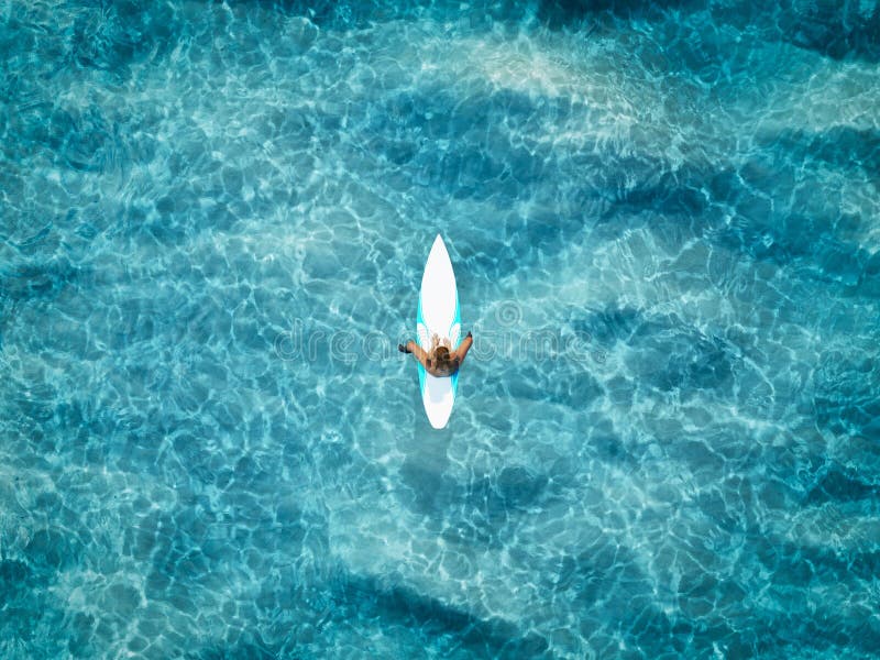 One Surfer on the Ocean. 3d Rendering Stock Image - Image of attractive ...