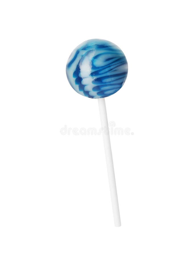 One Sweet Colorful Lollipop Isolated on White Stock Image - Image of ...