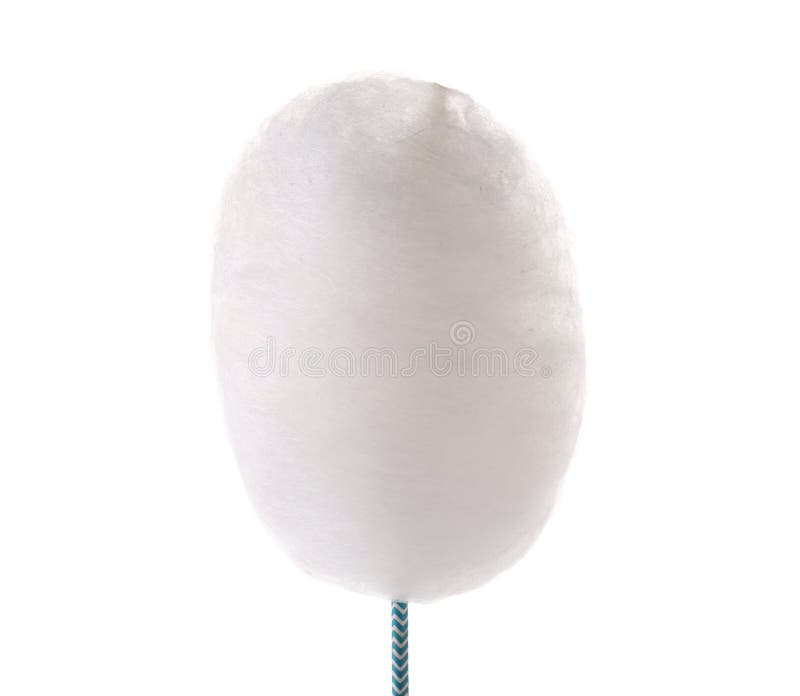 One Sweet Cotton Candy Isolated on White Stock Image - Image of soft ...