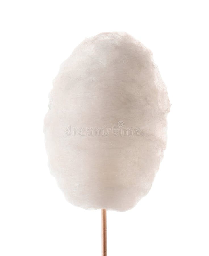 One Sweet Cotton Candy Isolated on White Stock Photo - Image of object ...