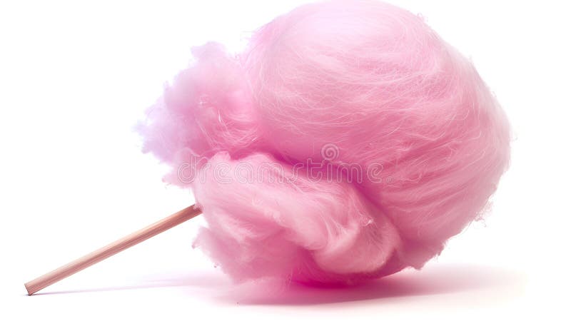 One Sweet Cotton Candy Isolated on White Stock Image - Image of white ...