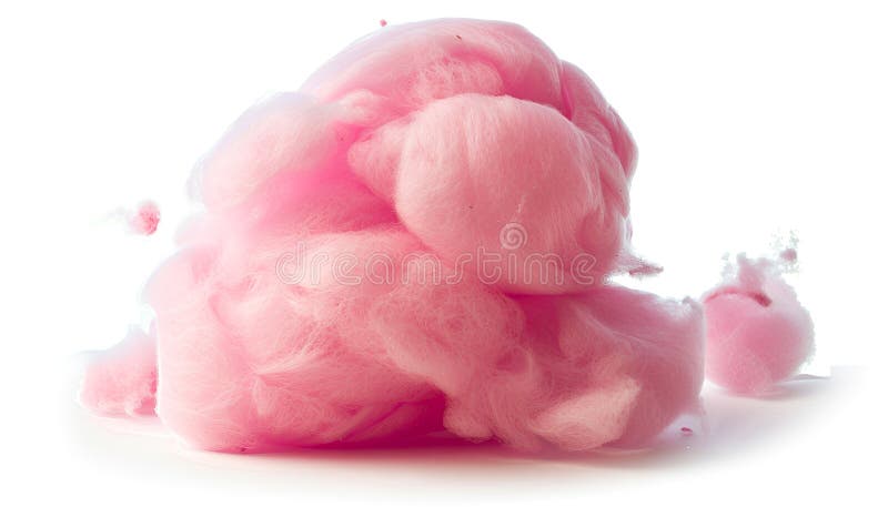One Sweet Cotton Candy Isolated on White Stock Photo - Image of white ...