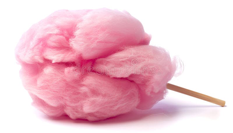 One Sweet Cotton Candy Isolated on White Stock Photo - Image of ...