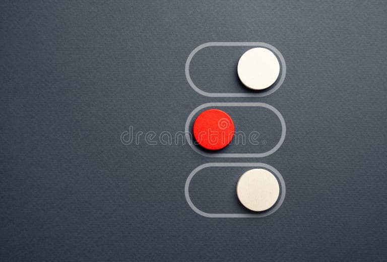 One of the Switches is Off. the Disabled Switch Button among Enabled ...