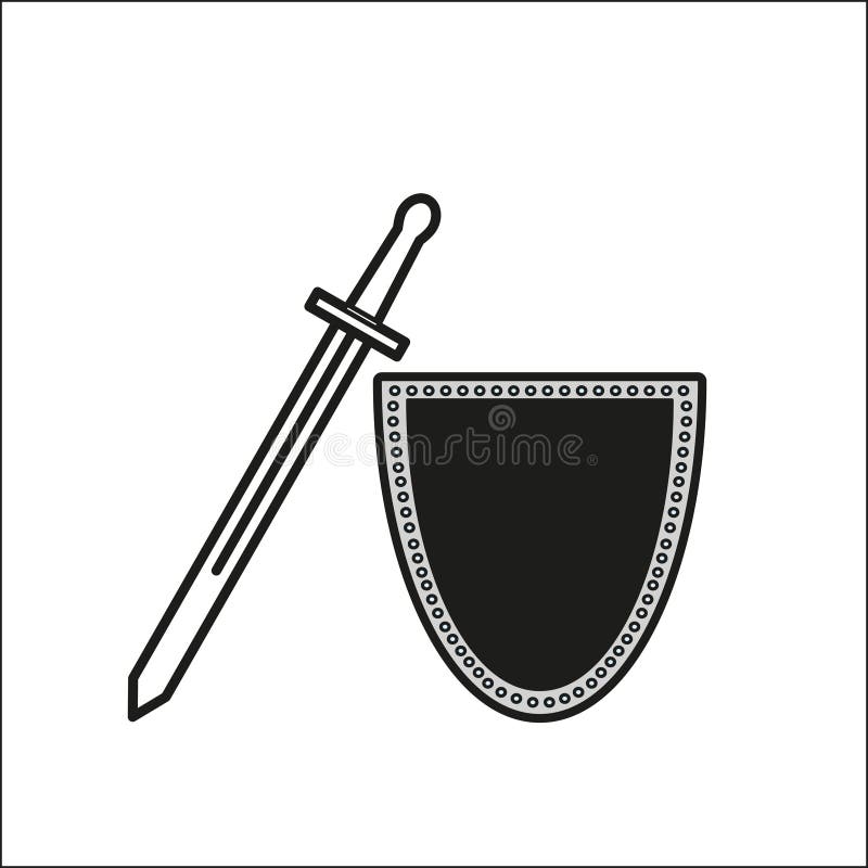 Shield One Swords Stock Illustrations – 32 Shield One Swords Stock ...