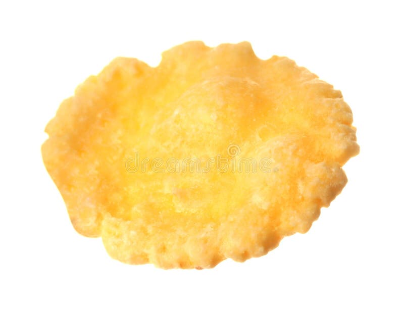 One Tasty Crispy Corn Flake Isolated on White Stock Image - Image of ...