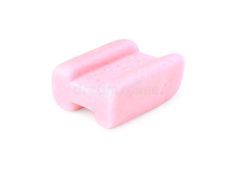 Tasty Pink Chewing Gums Isolated on White Stock Photo - Image of chewy ...