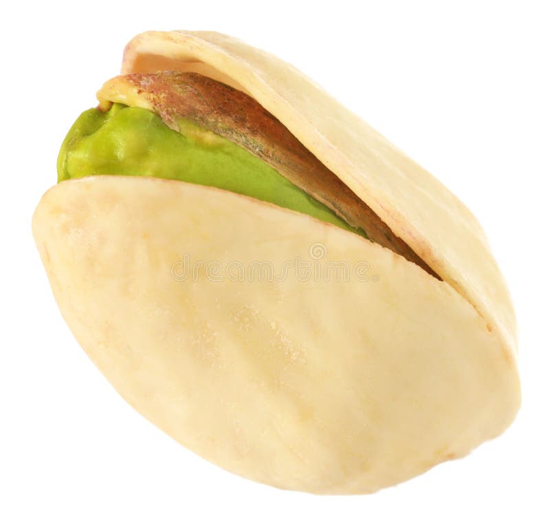 One Tasty Pistachio Nut Isolated on White Stock Photo - Image of ...