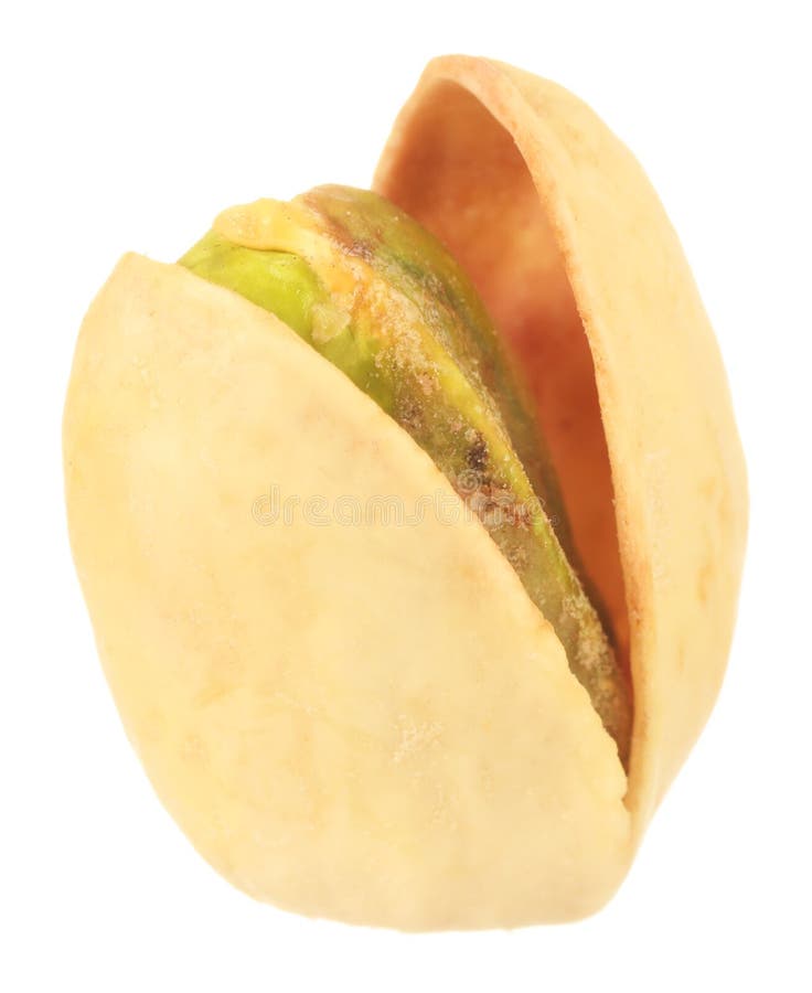One Tasty Pistachio Nut Isolated on White Stock Photo - Image of open ...